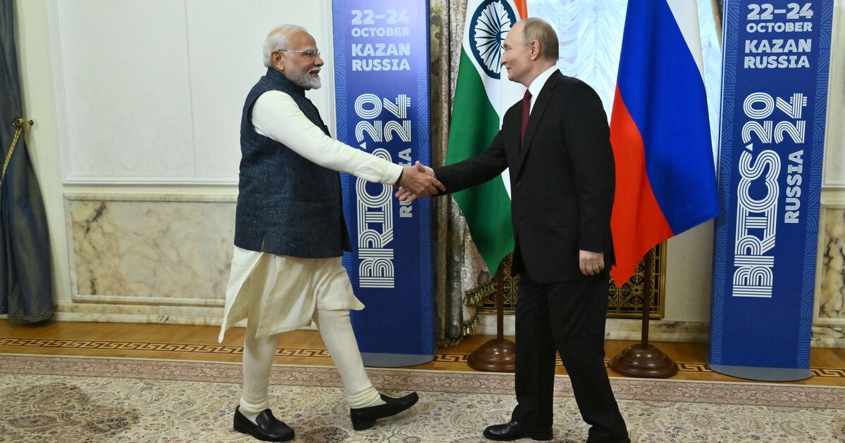 Xvi саммит БРИКС Встреча президента Владимира Путина и премьер министра Индии Нарендры Моди