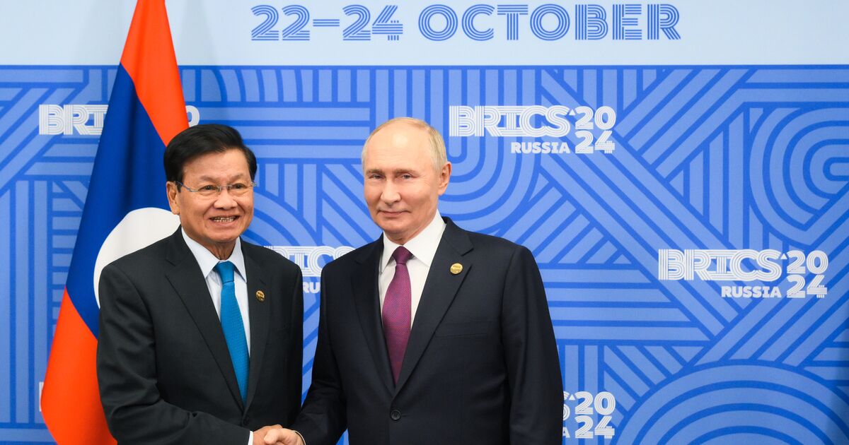 Xvi саммит БРИКС Встреча президента РФ Владимира Путина с президентом Лаоса Тхонглуном